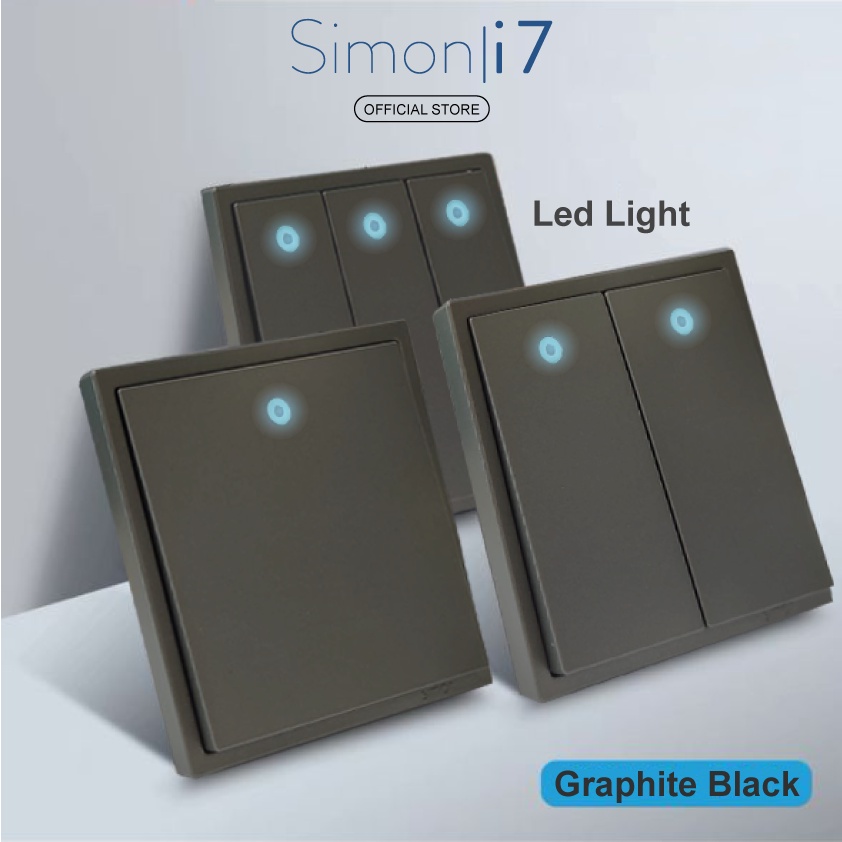 Simon i7 Series LED Switch / Switches & Socket Outlet (GRAPHIC BLACK ...