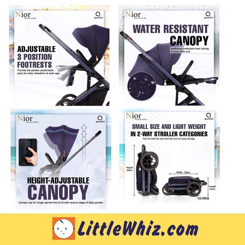 Quinton Nior Stroller | 0-22kg | 1 Year Warranty | Shopee Malaysia