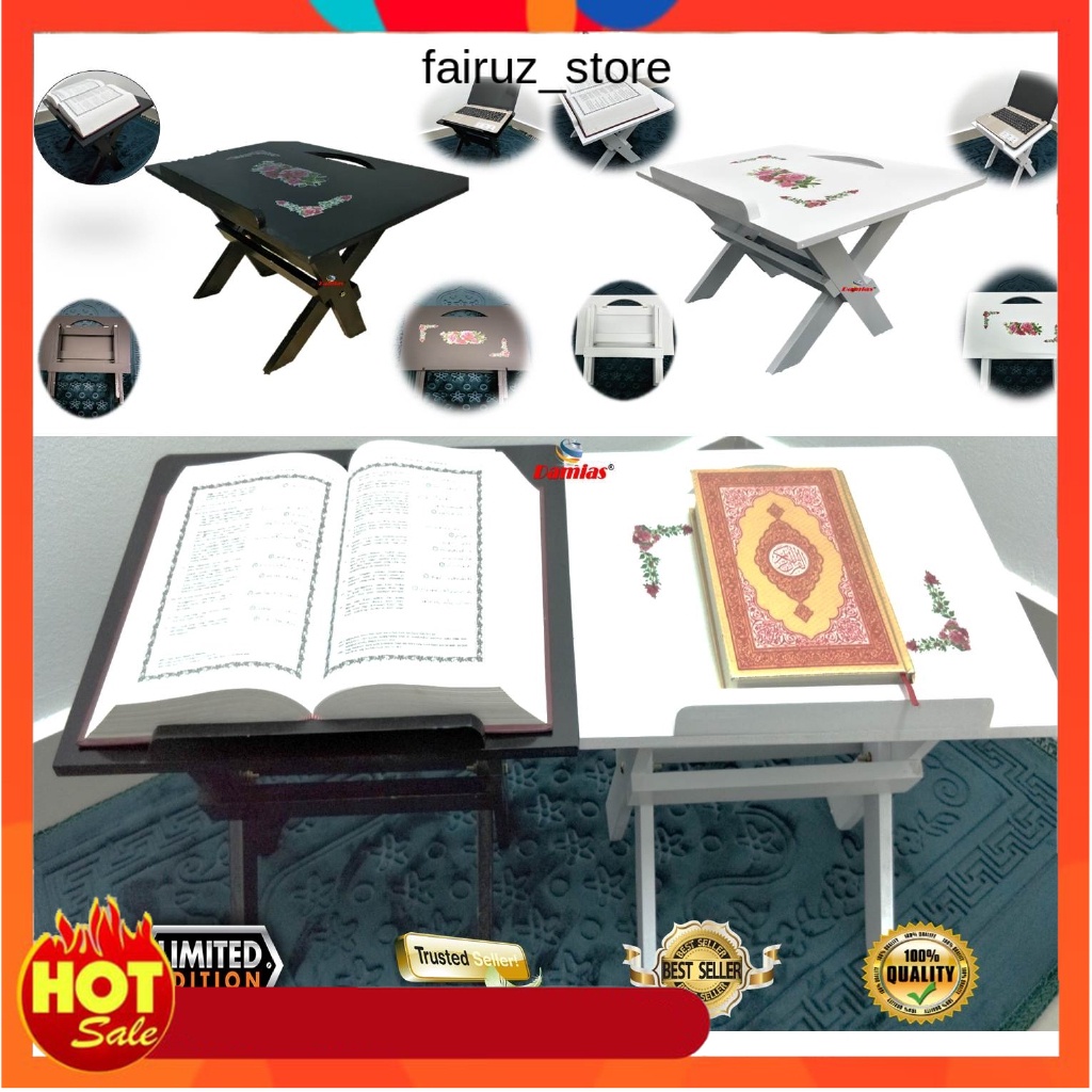 Rehal Al-Quran Rehal Quran Besar Rehal Kayu Rehal Meja Quran | Shopee ...
