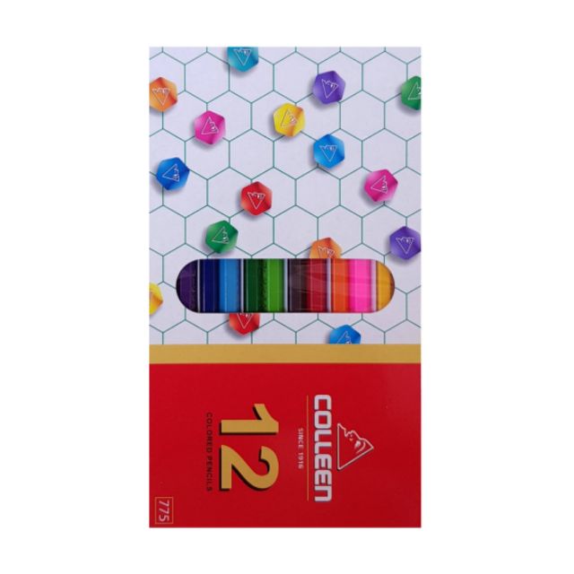 Colleen Colored Pencils 12 Sticks 12 Colors 775 (Square Sticks ...
