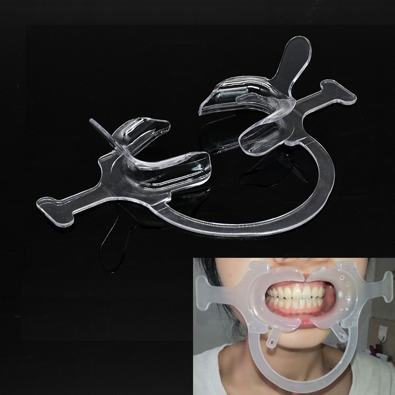Dental Plastic Mouth Opener Transparent Cheek Retractor with Handle C ...