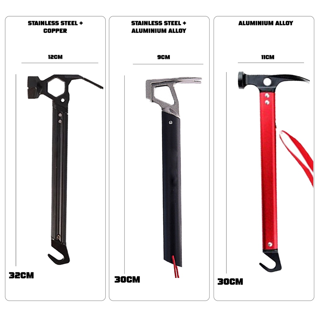 Multifunction Camping Hammer Camping Peg Hammer Tent Hammer Tukul ...