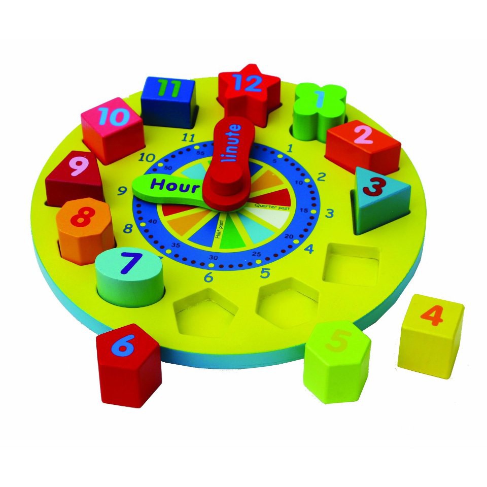 Wooden Shape Sorting Clock ET022 | Shopee Malaysia