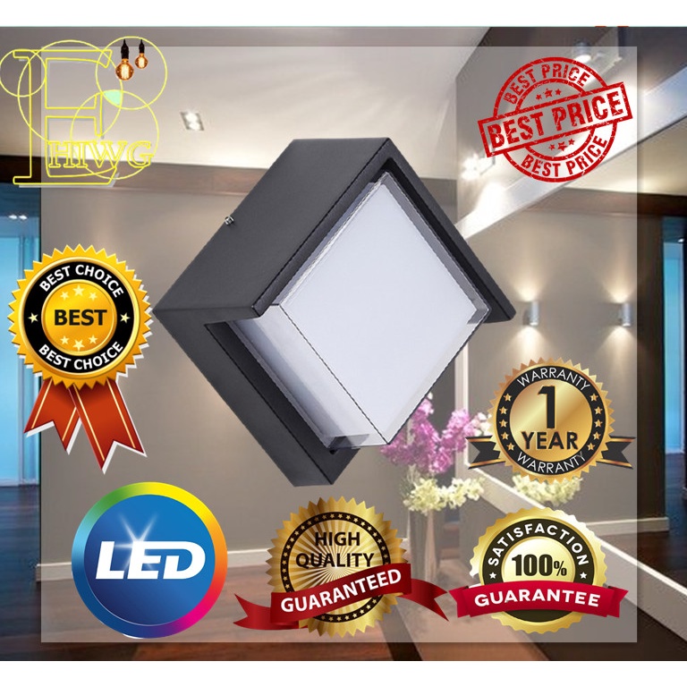 New Modern LED Glass Outdoor/Indoor Wall Light Waterproof Lampu Dinding ...
