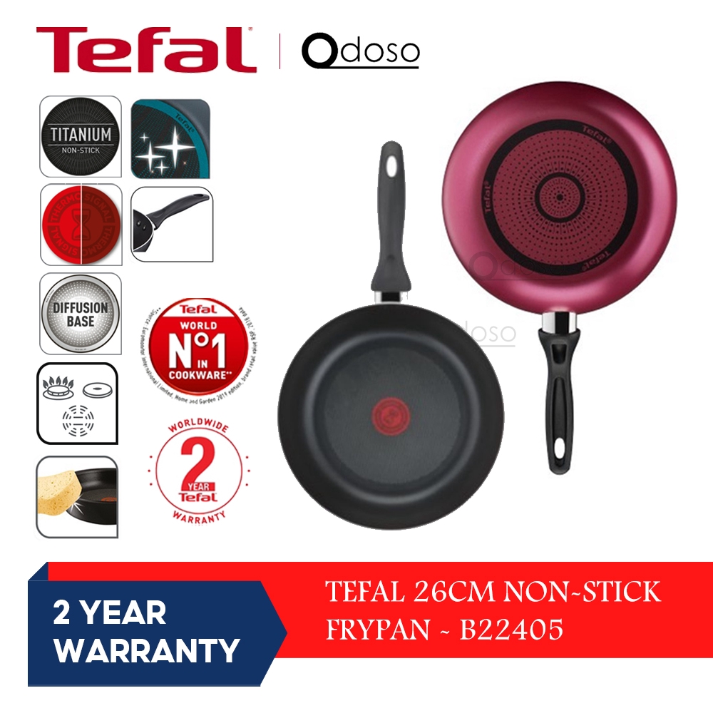 Tefal Light & Clean 26cm (B22405)/ 30cm (B22407) Non-stick Deep Frypan Cookware Periuk Pot Pan ...