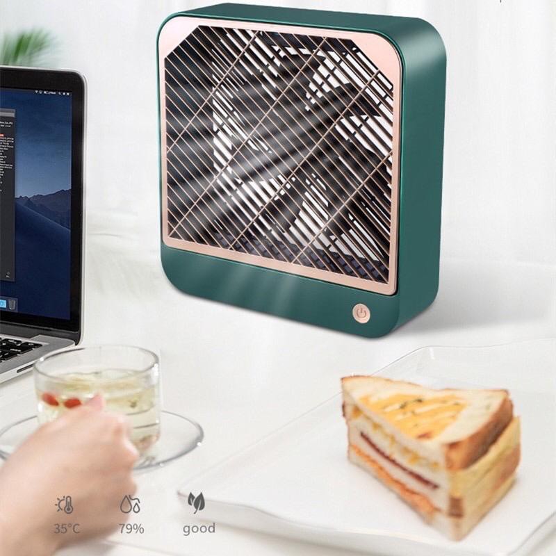Desk Mini Table Fan Portable fan USB Charging 2 Speeds Lower Noise Mute ...