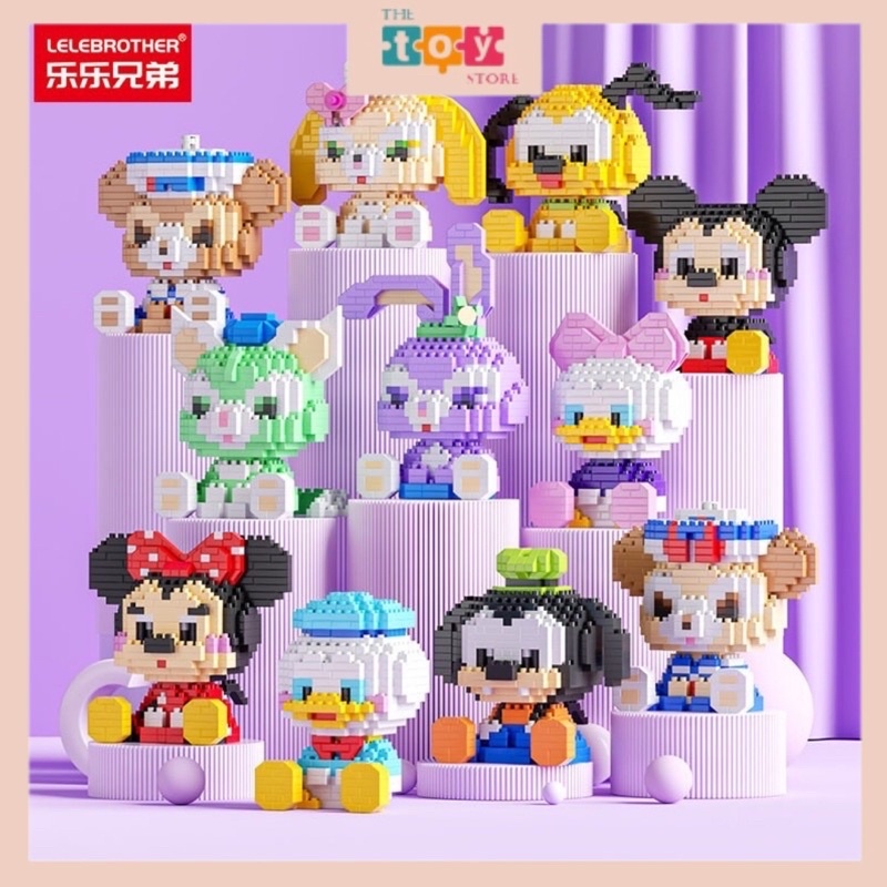 Disney Cute Character Block Senario Mini Block Cartoon Model Building ...