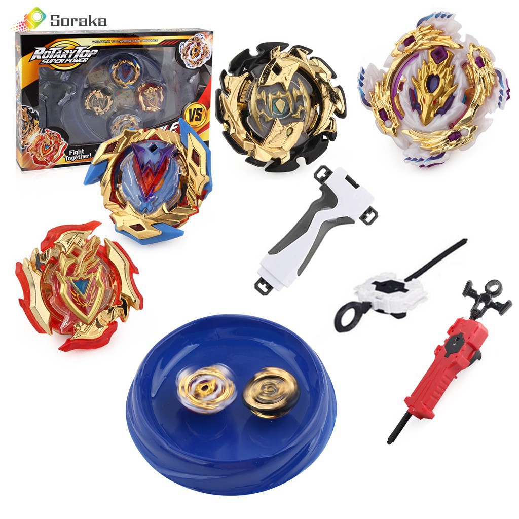 4PCS Beyblade Boxed Beyblade Burst Set With Launcher Stadium Metal ...