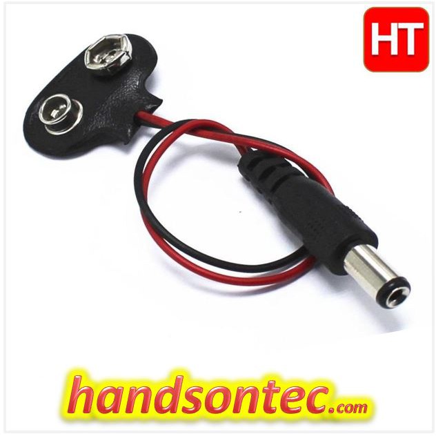 [2-pcs] 9V Battery Snap Connector With DC Plug Power Supply ~2pcs/pack ...