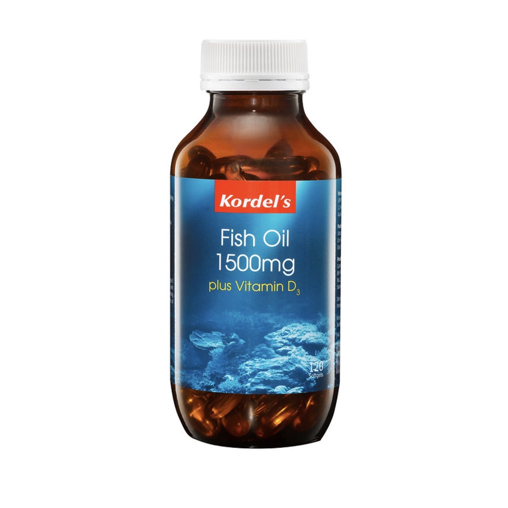 (Exp : 07/24) Kordel’s Fish Oil 1500mg Plus Vitamin D3 ( 120S / 120’S ...