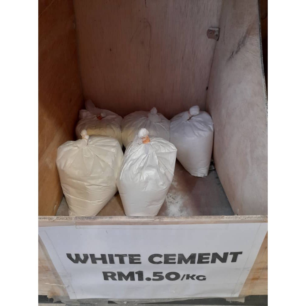1KG White Cement / Simen Putih for Tiles Filler Grout Jubin 白色洋灰 SCP ...