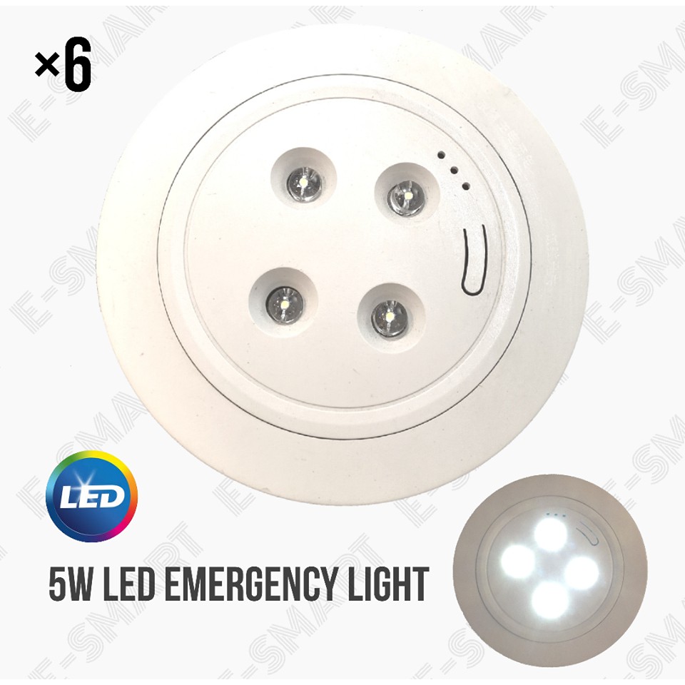 6PCS X 5W LED Recessed Self-Contained Emergency Lighting Luminaire *NEW ...
