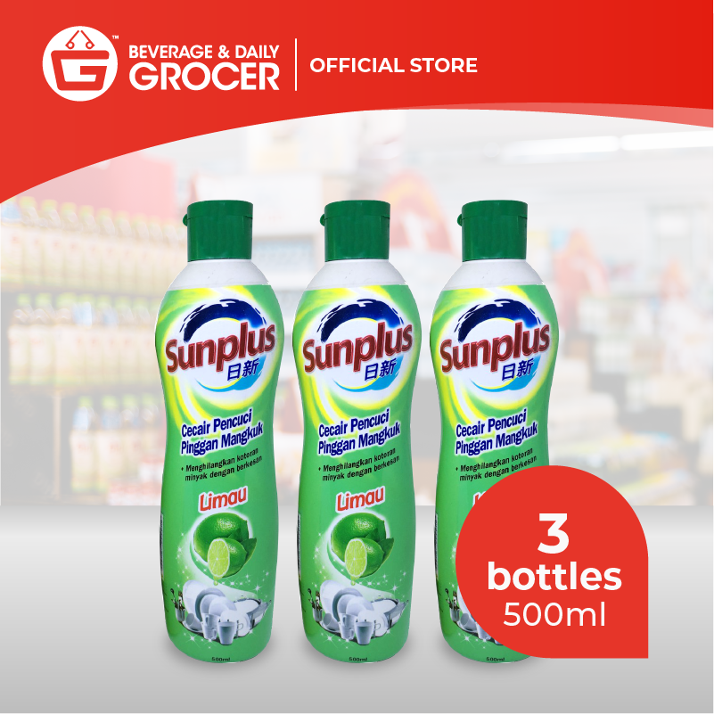 Sunplus Dishwash Lime 500ml (3 x 500ml) 3 Bottles | Shopee Malaysia