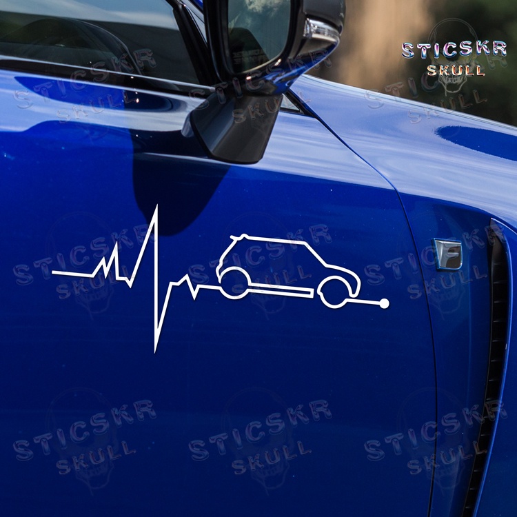 Mini Cooper Heartbeat Car Sticker Decal | Shopee Malaysia