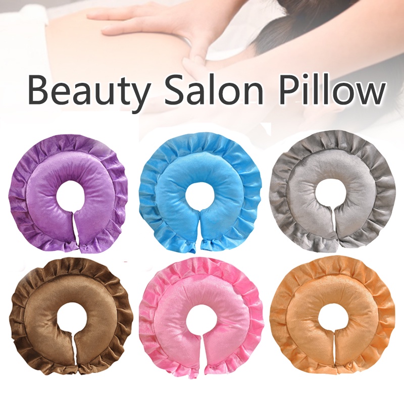 Facial Massage Sleeping Pillow U-Shape SPA Beauty Salon Face Pillow ...
