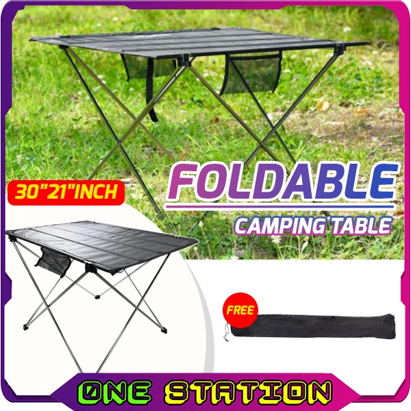 Aluminum Hiking Table Lightweight 74x54CM Barbecue Picnic Table Compact ...