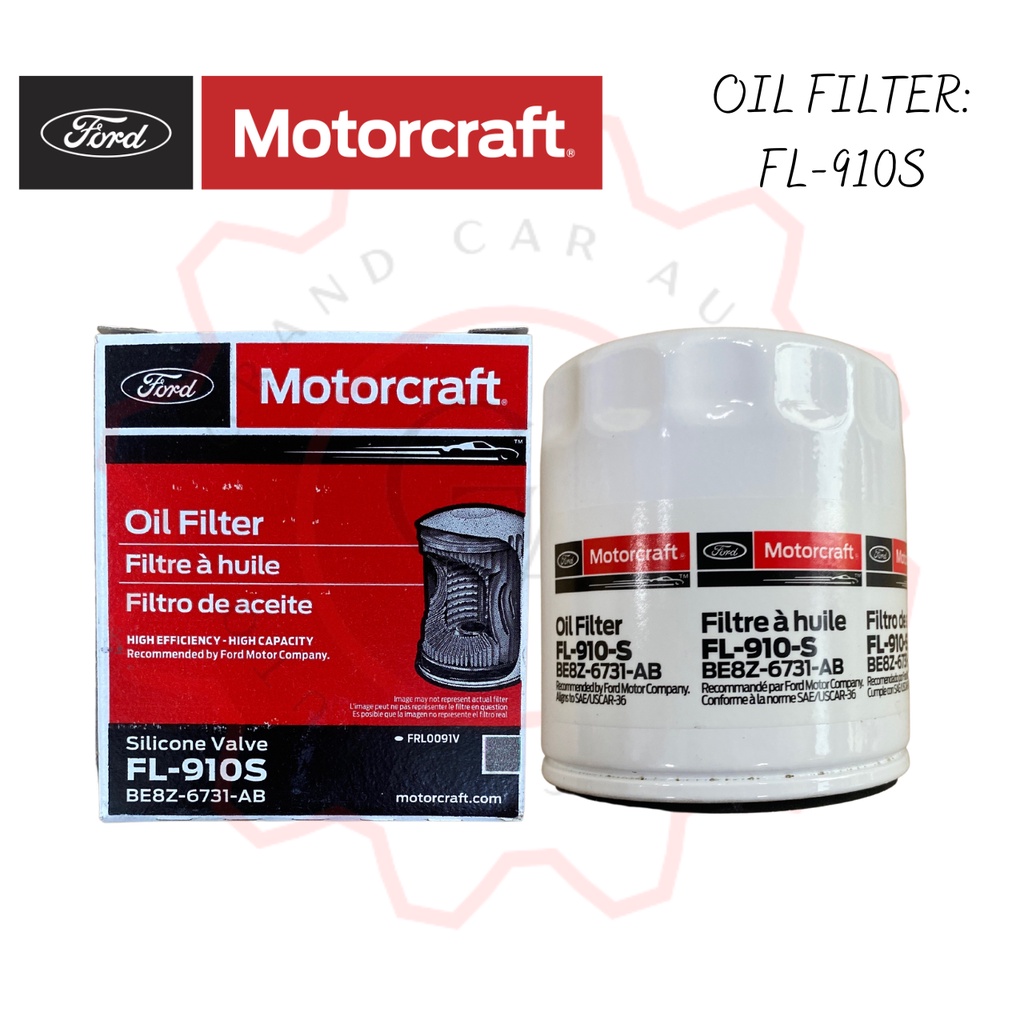 FORD MOTORCRAFT OIL FILTER [FL-910S] -FIESTA, FOCUS, MONDEO | Shopee ...