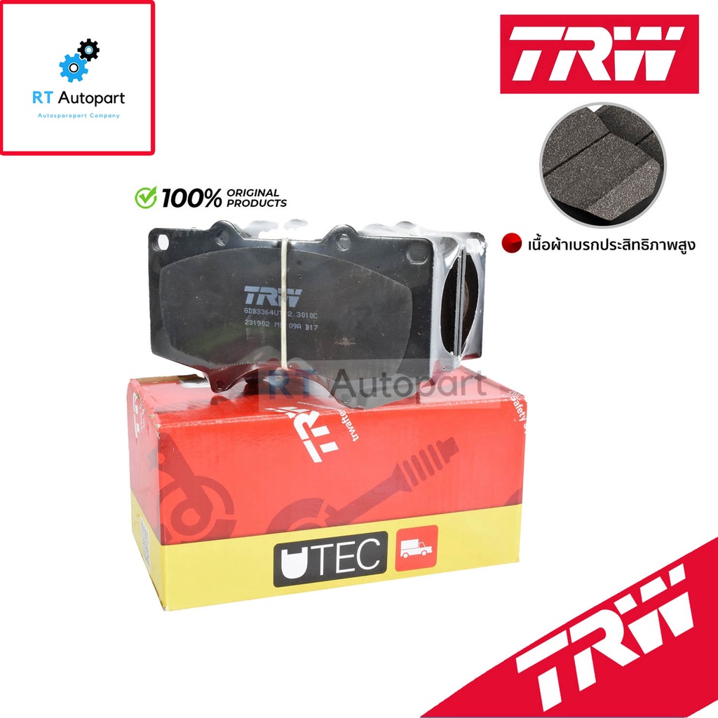 TRW Front Brake Pads Toyota Revo Prerunner High Lift 12-24 Fortuner TRD 12-15 UTEC Year ...