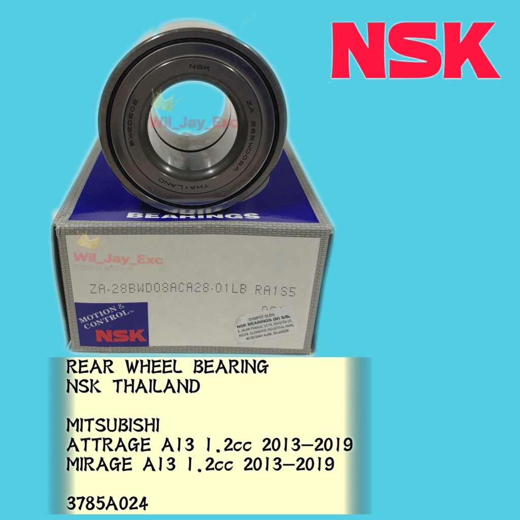 NSK ZA 28BWD08ACA28-01LB REAR WHEEL BEARING MITSUBISHI MIRAGE , ATTRAGE ...