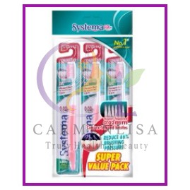 Systema Soft Toothbrush Super Value Pack 3's(Comfort / Compact / Full ...