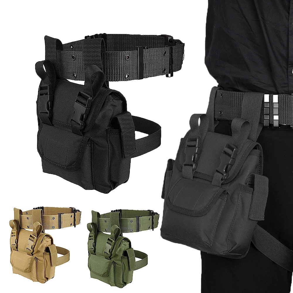 Drop Leg Bags Thigh Hip Bum Belt Bag M1ilitary Molle Thigh Drop Pouch ...