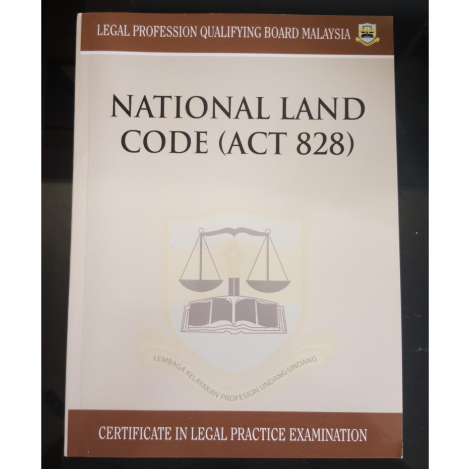 National Land Code (Act 828) CLP Exam Statute Book | Shopee Malaysia