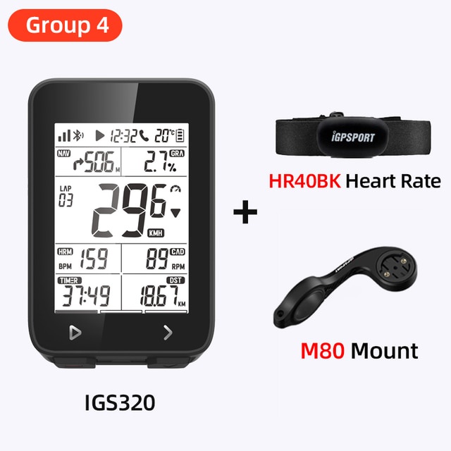 iGPSPORT iGS320 Cycling Computer IPX7 Blu5.0 ANT+ GPS 72HBattery Life ...
