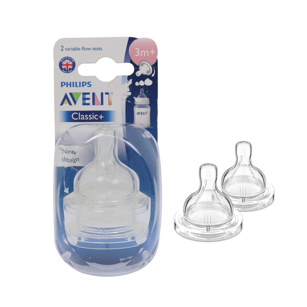 Philips Avent Classic 2pcs Variable 3m+ (Variable Flow teat) | Shopee ...