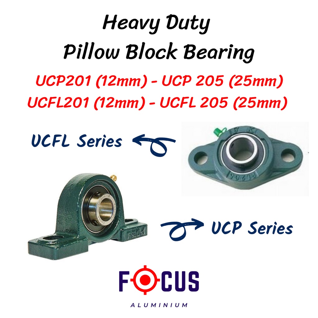 🇲🇾UCP UCFL Series Linear CAST IRON Mounted Pillow Block Ball Bearing UCP202 UCP203 UCP204 UCP205 ...