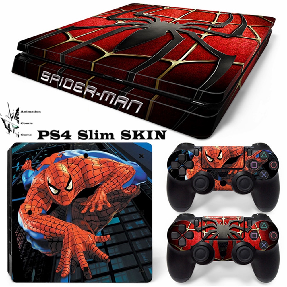 Spiderman PS4 Slim Skins Sticker Covers Decal Playstation 4 Slim ...