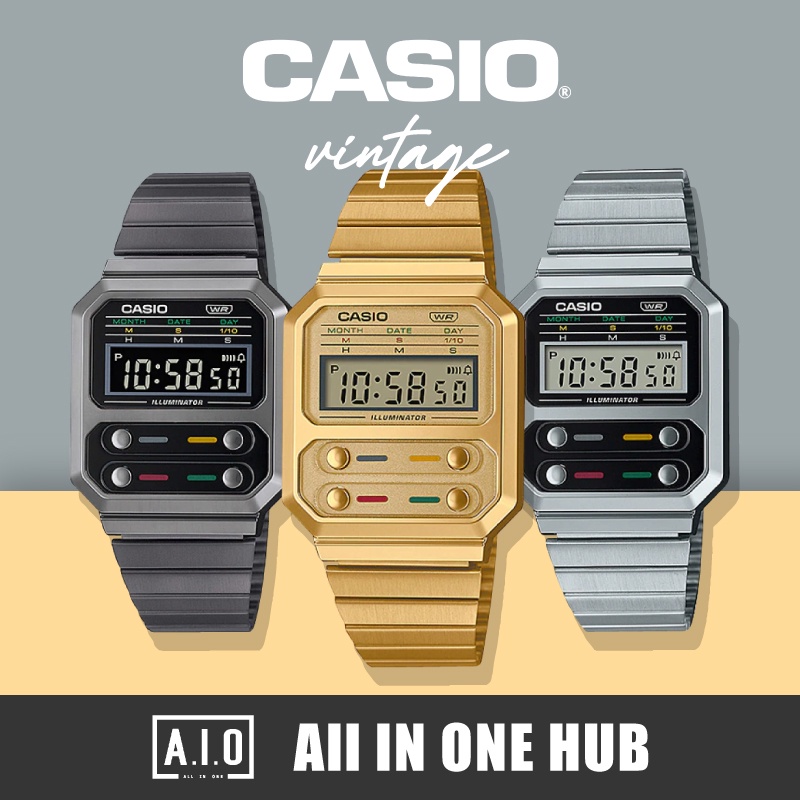 *100% Authentic* Casio Vintage A100 (A100WE / A100WEL / A100WEG ...