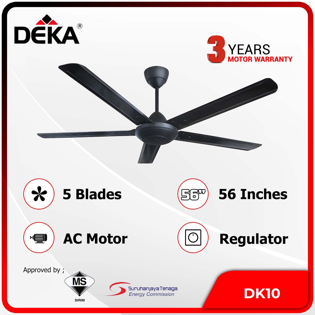 Deka DK10 Ceiling Fan 5 Blades 7 Speed Remote Control Ceiling Fan ...