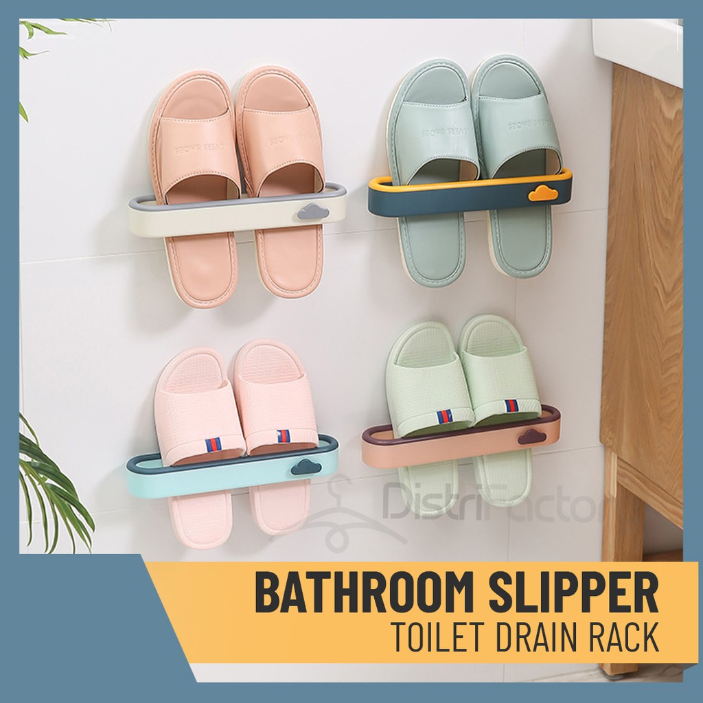 Wall Mounted Folding Slipper Rack 3 in 1 Rak Selipar Penyangkut Sandal ...