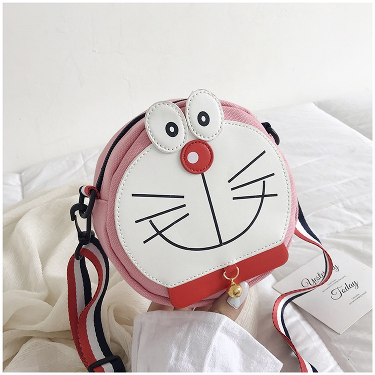 2022 Ins HOT Doraemon Messenger Bag Cute Cartoon Canvas Shoulder Bag ...