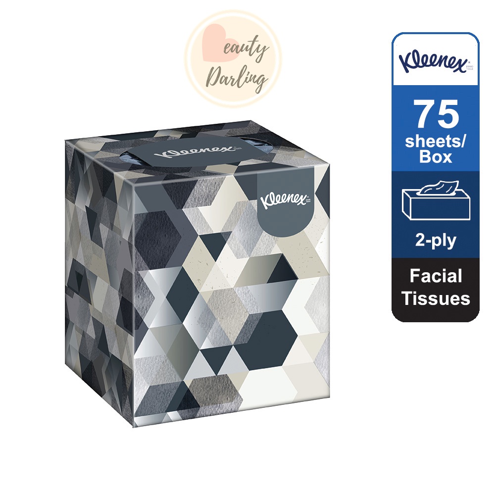 Kleenex® Facial Tissues Cube 17741 – White, (1 box x 75 sheets) 2 ply ...