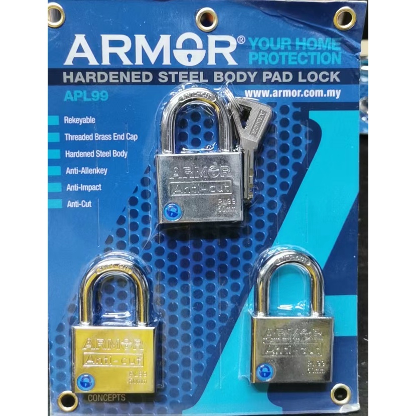 YLK ARMOR APL99 Key Alike 2/3/4/5 KAS HARDENED STEEL ANTI CUT BODY PAD ...