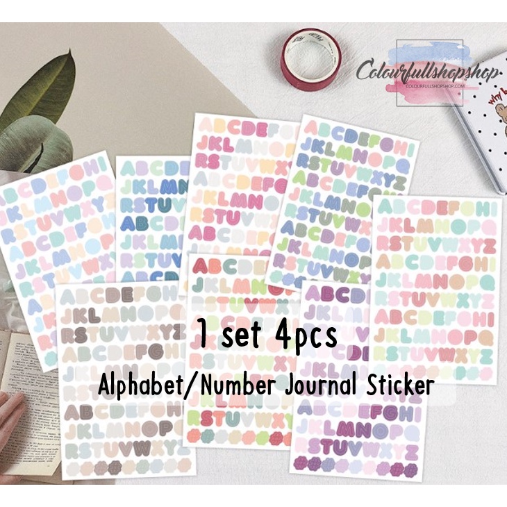 Waterproof Alphabet Number Letter Colourful PVC DIY Journal Diary ...