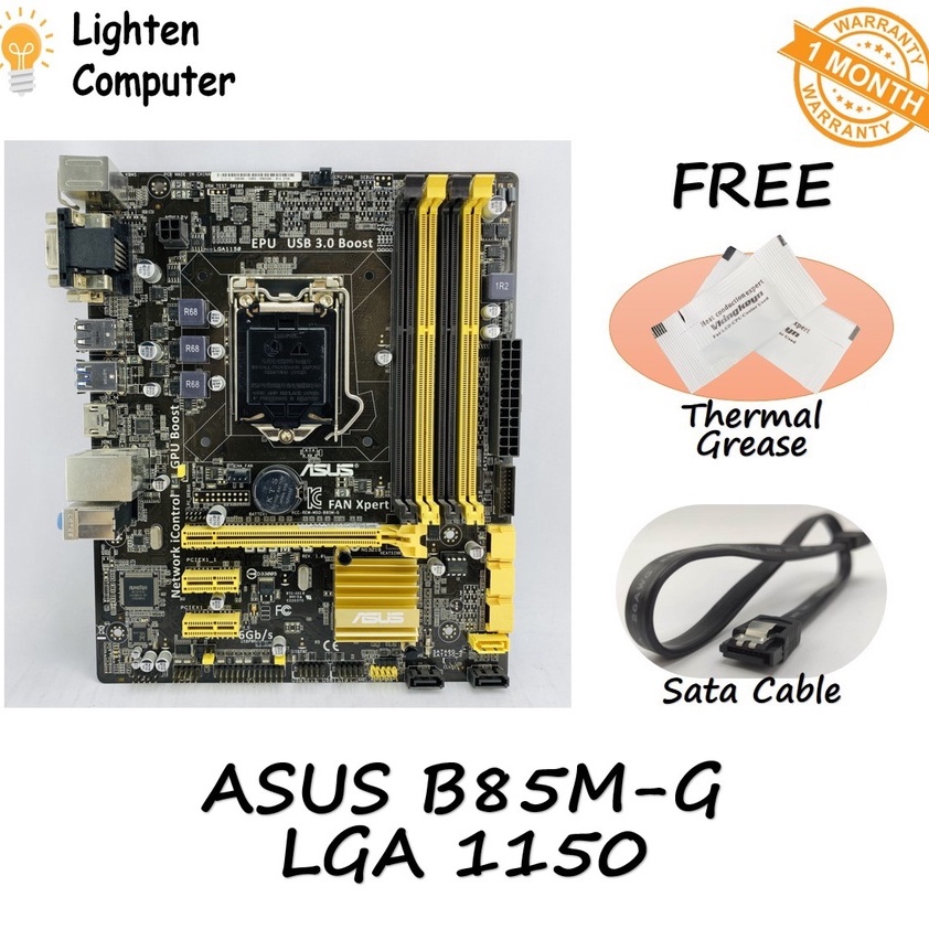 【FREE GIFT】 ASUS B85M-G | B85M-E | B85M-G PLUS Motherboard | B85 | LGA 1150 | INTEL 4th Gen ...