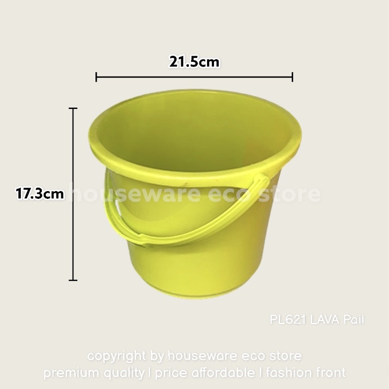LAVA 1 gallon Pail Bekas Plastik | Bucket / Baldi / Basket/ Tong Mop ...