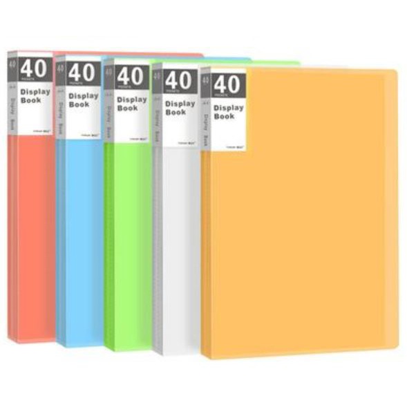 20/40/60 Pockets PP Translucent Colour A4 Size Display Book Clear Book ...
