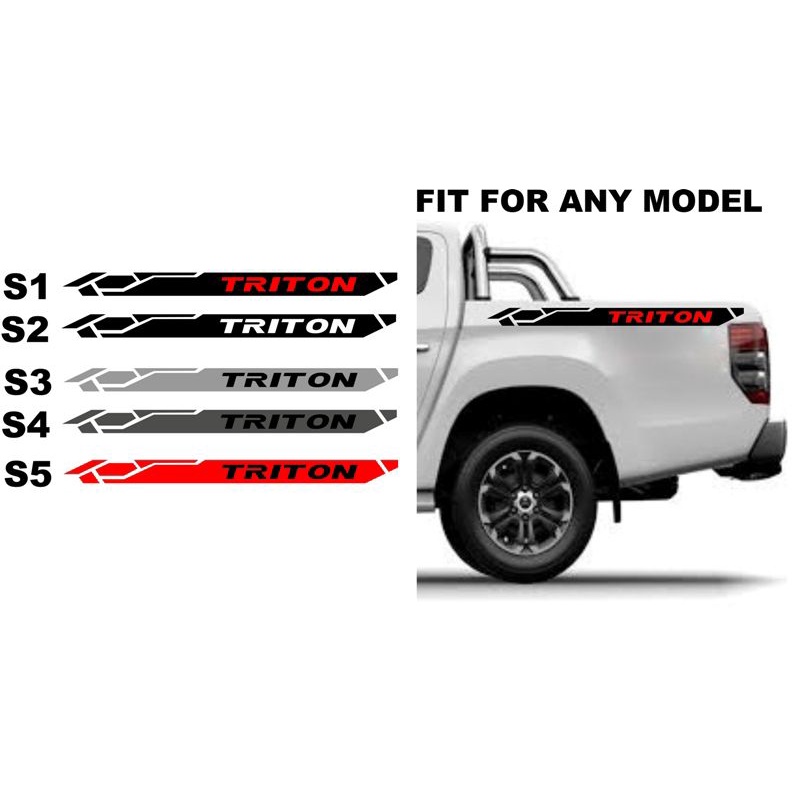 Mitsubishi Strada Triton Side Body Sticker 2pcs Set | Shopee Malaysia