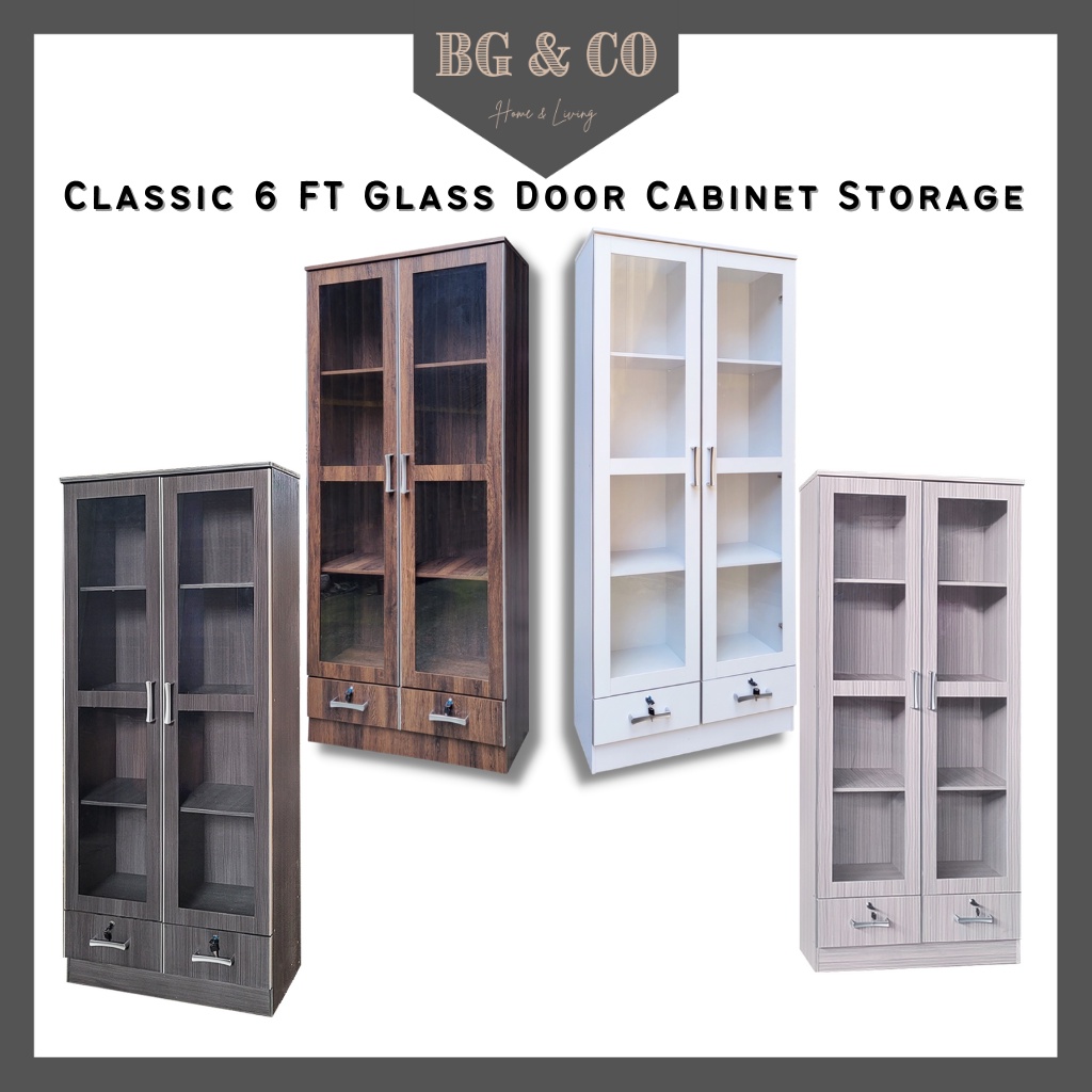 BG&CO 6FT Display Cabinet Glass Cabinet Display Rack Book Rack ...