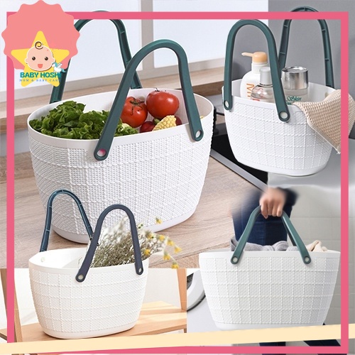 BH Basket Japanese Style Grocery Oval Supermarket Outdoor Vegetable Beg ...