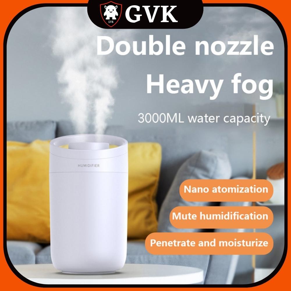 3L AIR MIST HUMIDIFER Water Tank Top-Fill Double Nozzle USB Powered ...