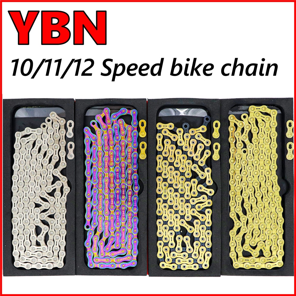YBN 10/11/12 Speed Bicycle Chain Gold Titanium MTB Road Bike Colorful ...