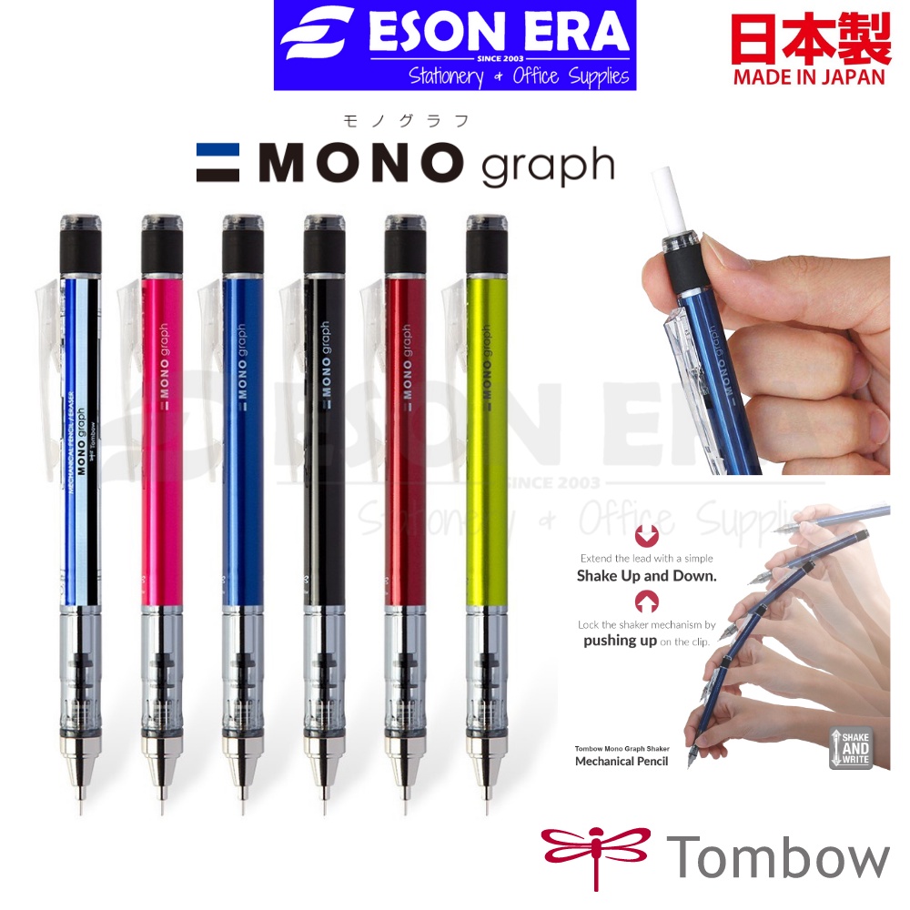 Tombow MONO Graph Shaker 0.3mm / 0.5mm Mechanical Pencil (Refill ER-MG) | Shopee Malaysia