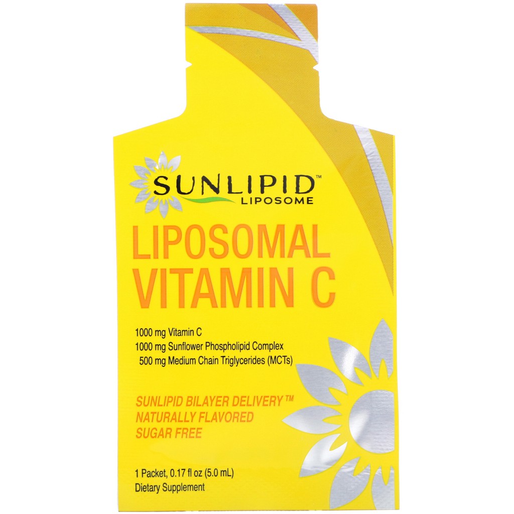 Liposomal Vitamin C, Sunlipid Liposome, Naturally Flavored, 1 packet, 0.17 oz (5.0ml) | Shopee ...