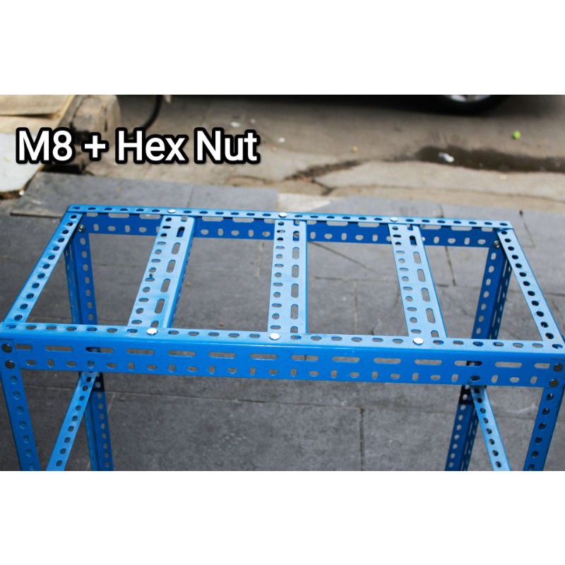 Bolt and Nut Slotted Angle Bar M8 x 16mm / Skru Besi Rak / Rack Shelf ...
