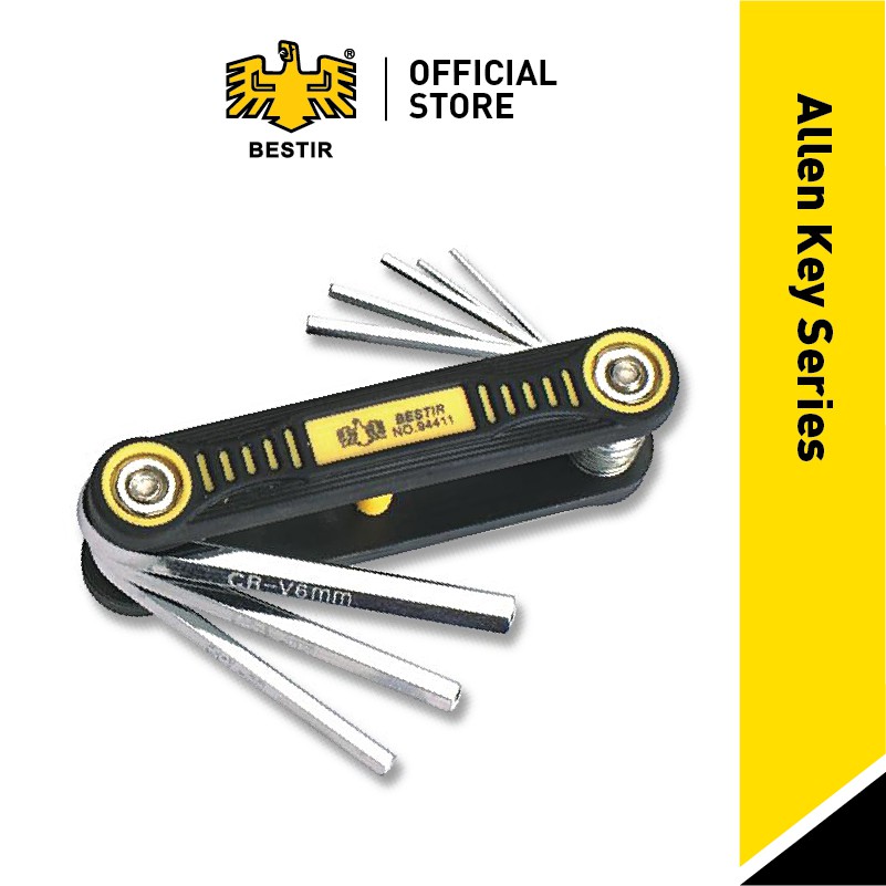 BESTIR | 8pcs Foldable Hexagon Allen Key Set | Kunci Allen Hexagonal ...