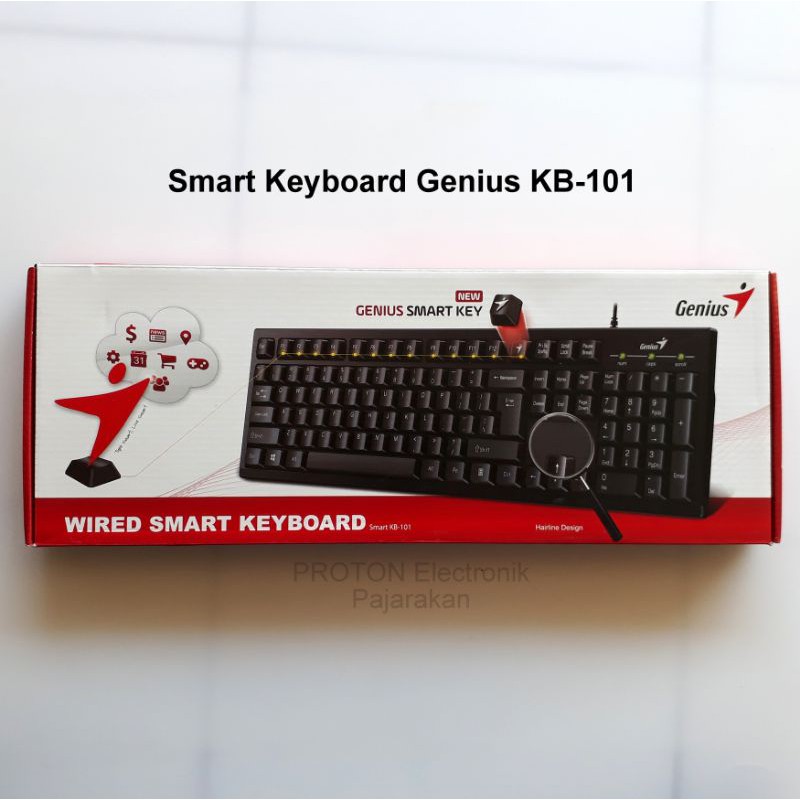 Multimedia Keyboard Genius Smart Key board KB-101 original USB cable ...